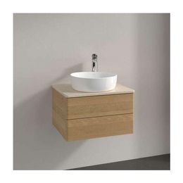 Villeroy & Boch Villeroy und Boch Antao Waschtisch-Unterschrank K18053HN 60x36x50cm, Hahnloch, Waschbeckenplattenfarbe botticino, honey oak
