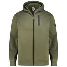 Gro&szlig;e Gr&ouml;&szlig;en Camel Active Sweatjacke aus Baumwollmischung Farbe oliv Gr&ouml;&szlig;e: 4XL