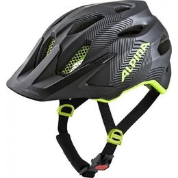 Alpina Carapax Junior Kinder-Helm black-neon-yellow 51-56 cm