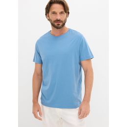 bonprix T-Shirt (5er-Pack), blau, Gr.64/66 (3XL), Praktische Basic T-Shirts im 5er Pack mit Rundhalsausschnitt, aus 100% Baumwolle