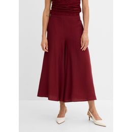 bonprix Culotte aus Viskose-Mix, rot, Gr.44, Leicht gl&auml;nzende Culotte mit weitem Bein