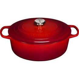 Le Creuset Signature Br&auml;ter oval 31 cm kirschrot