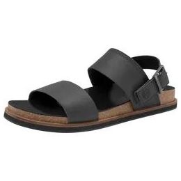 Outdoorsandale Timberland "Amalfi Vibes 2Band Sandal", Herren, Gr. 43, schwarz, Leder, Schuhe Outdoorsandale