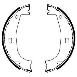 ATE Bremsbackensatz, Feststellbremse 03.0137-0248.2 hinten rechts links f&uuml;r BMW 34411160729 34411160924 34416761289