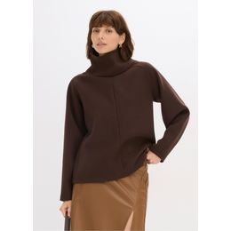 bonprix Rollkragenpullover, braun, Gr.44/46 (L), weit geschnittener Rollkragenpullover