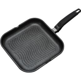 Grillpfanne GSW "Titanium Granit", schwarz, B:28cm H:4,7cm L:28cm &Oslash;:28cm, Pfannen, 28x28 cm, Induktion