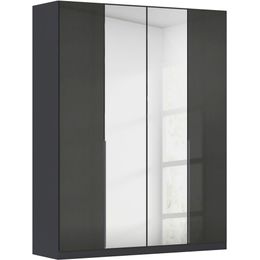 Dreht&uuml;renschrank OTTO HOME "Kleiderschrank Schrank Garderobe AGORDO mit Dekor- oder Hochglanzfront", grau (graumetallic, effektgrau hochglanz), B:181cm H:229cm T:54cm, Holzwerkstoff, Schr&auml;nke, Dreht&uuml;renschrank, durchdachte Innenausstattung, in 8 Breiten und 2 H&ouml;hen MADE IN GERMANY, Topseller