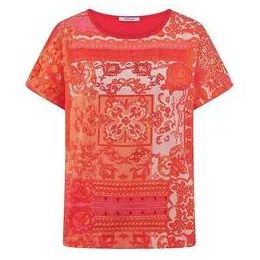 Blusen-Shirt Rundhals-&shy;Ausschnitt Peter Hahn orange, 42
