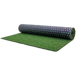 Kunstrasen "WIMBLEDON, Gesamth&ouml;he 7 mm", gr&uuml;n, B:400cm L:100cm, Polyethylen (PE), Polypropylen, PRIMAFLOR-IDEEN IN TEXTIL, Teppiche, mit Drainage-Noppen, wasserfest, UV-best&auml;ndig, f&uuml;r Balkon & Terrasse