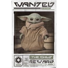 Poster Reinders "Poster Mandalorian Baby Yoda The Child", gr&uuml;n (farbe bild(er): gr&uuml;n), B:61cm H:91,5cm, Papier, Bilder, Poster
