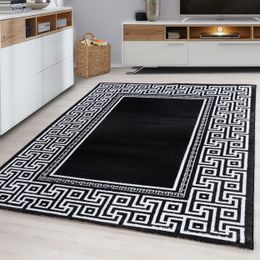 Teppich Ayyildiz Teppiche "PARMA 9340", schwarz, B:120cm H:12mm L:170cm, Polypropylen, Teppiche, Teppich, L&auml;ufer, strapazierf&auml;hig, Wohnzimmer, Kurzflor, Orient Optik