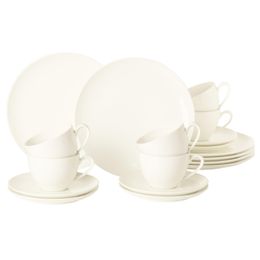 Kaffeeservice Seltmann Weiden "Savona", creme, 18, Porzellan, Geschirr-Sets, Kaffeeservice, 6x Tassen 0,27 l, 6x Untertassen 16 cm & 6x Fr&uuml;hst&uuml;cksteller 22,6 cm