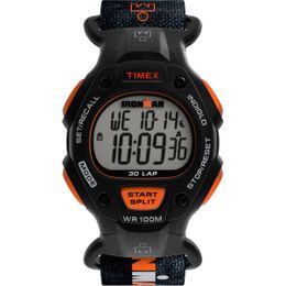 Chronograph Timex "IRONMAN MODERN VINTAGE", schwarz (schwarz, orange), Armbanduhren, Herren, Chronograph, Quarzuhr, Armbanduhr,Herrenuhr,digital,Textilarmband,Stoppfunktion,Tag