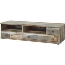 Lowboard Innostyle "BONANZA", braun, B:162cm H:43cm T:52cm, Holzwerkstoff, Sideboards, Lowboard, 3 Schubladen, 2 F&auml;cher, 2 Kabeldurchl&auml;sse, ABS Kantenschutz
