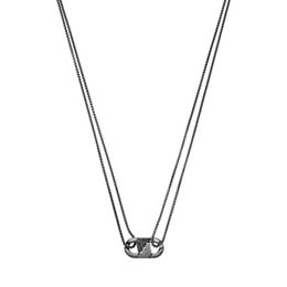 Kette mit Anh&auml;nger Emporio Armani "Schmuck Geschenk Edelstahl", schwarz (schwarz, schwarz), Halsketten, Damen, Edelstahl, L: 52,5 B: 2mm, mit Glasstein, B:2mm