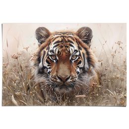 Poster Reinders "Hunting Tiger", beige (farbe bild(er): beige), B:91,5cm H:61cm T:0,1cm, Bilder, Poster, Wohnzimmer - Beige - 150 gr. Papier - Tiere - 91,5x61 cm