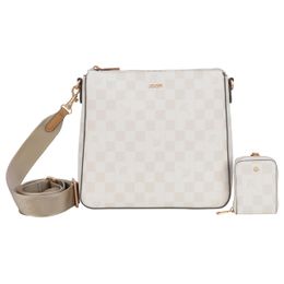 JOOP! Umh&auml;ngetasche JOOP "cortina piazza jasmina shoulderbag mvz", Damen, Gr. B/H/T: 27cm x 25cm x 6cm, beige (birch, natur), Lederimitat, Taschen Umh&auml;ngetasche, mit kleiner M&uuml;nztasche