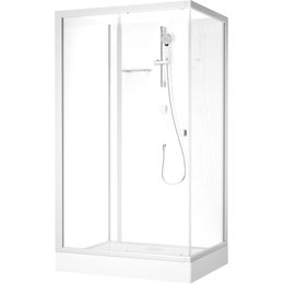 Komplettdusche MARWELL "Fresh Shower Rectangle", wei&szlig;, neutral, B:115cm H:215cm T:90cm, Duschkabinen, mit Fronteinstieg und Gleitt&uuml;ren