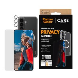 CARE BY PANZERGLASS Displayschutzglas "3-in-1 Protection Privacy Bundle", transparent, B:11cm H:2,5cm T:19,5mm, Displayfolien, Displayschutzfolie, Schutzfolie, Bildschirmschutz, kratz- & sto&szlig;fest