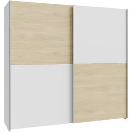 Schwebet&uuml;renschrank FORTE "2 Schiebet&uuml;ren, Made in Europe, stabil und zeitlos", wei&szlig; (wei&szlig;, eichefarben), B:200,1cm H:190,5cm T:61,2cm, Holzwerkstoff, Schr&auml;nke, Schwebet&uuml;renschrank, in verschiedenen Farben und Breiten