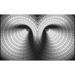 Fototapete papermoon "Abstrakt 3D Effekt", bunt, B:3,5m L:2,6m, Vlies, Tapeten