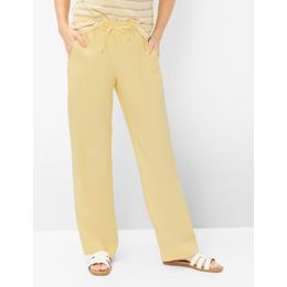 Brax Damen Marlenehose Style FARINA BUTTERCUP, hellgelb, Gr. 36K