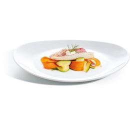 Steakteller Luminarc "Essteller", wei&szlig;, &Oslash;:30cm, Glas, Speiseteller, Teller Set f&uuml;r 6 Personen, wei&szlig;, Glas