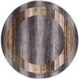 Teppich OCI DIE TEPPICHMARKE "Ovation Lorin", grau, B:140cm H:11mm L:140cm, Kunstfaser, Teppiche, Teppich, weich durch Microfaser, Glanz, Wohnzimmer