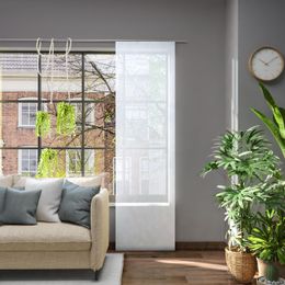Neutex for you! Schiebegardine NEUTEX FOR YOU "Libre-ECO" Gr. 1, grau (hellgrau), B:60cm H:245cm, Jacquard, Polyester, Gardinen, 60 x 245 cm (B x H)