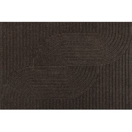 Fu&szlig;matte "Loop dark brown", braun, B:60cm H:8mm L:90cm, Obermaterial: 50% Polyester, 50% Polypropylen, wash+dry by Kleen-Tex, Teppiche, Fu&szlig;matte