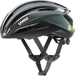 Uvex Surge Aero Mips Rennrad-Helm black-sage green matt 56-59 cm