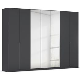 Dreht&uuml;renschrank OTTO HOME "Kleiderschrank Schrank Garderobe AGORDO mit Dekor- oder Hochglanzfront", grau (graumetallic), B:315cm H:229cm T:54cm, Holzwerkstoff, Schr&auml;nke, Dreht&uuml;renschrank, durchdachte Innenausstattung, in 8 Breiten und 2 H&ouml;hen MADE IN GERMANY, Topseller