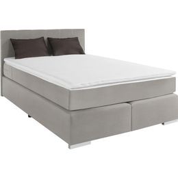 Boxspringbett COTTA "Simba", grau (elephant), L:209cm, Komplettbetten, Boxspringbett, wahlweise mit oder ohne Matratze und Topper bestellbar