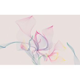 Vliestapete Komar "Digitaldruck Vlies - Spring Leaves - Gr&ouml;&szlig;e 400 x 250 cm", bunt, B:400m L:250m, Vlies, Tapeten, Wohnzimmer, Schlafzimmer