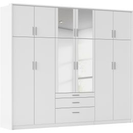 Kleiderschrank Rauch "Schrank Dreht&uuml;renschrank Garderobe Ankleide Schlafzimmer HILDESHEIM", wei&szlig; (alpinwei&szlig;), B:275cm H:231cm T:58cm, Holzwerkstoff, Schr&auml;nke, Kleiderschrank Dreht&uuml;renschrank, oberste Schublade mit praktischer Facheinteilung MADE IN GERMANY