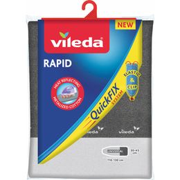 B&uuml;gelbrettbezug Vileda "Vileda Rapid B&uuml;geltischbezug QuickFIX", grau, Polyester, B&uuml;gelbrettbez&uuml;ge, Metallisierte, hitzereflektierende Oberfl&auml;che f&uuml;r schnelleres B&uuml;geln