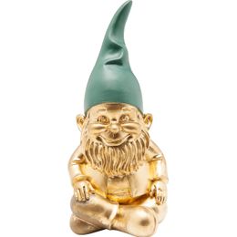 Dekofigur KARE DESIGN "Deko Figur Zwerg Meditation", gold (goldfarben), B:9cm H:18,5cm T:8,8cm, Polyresin, Dekofiguren