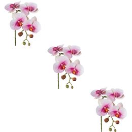 Kunstblume Creativ green "Phalaenopsis 3D-print", lila (wei&szlig;,lila), H:42cm, Obermaterial: 85% Polyester, 15% Polyethylen, Kunstpflanzen, mit Real-Touch-Bl&uuml;ten