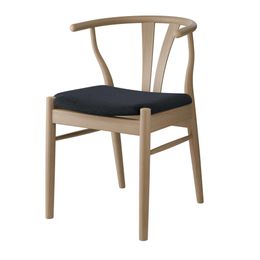 Stuhl HAMMEL FURNITURE "Freja, Massivholz Stuhl mit gepolstertem Sitz &ndash; komfortabel & robust", , wei&szlig; pigmentiert klar lackiert, wei&szlig; pigmentiert klar lackiert, dunkelgrau, B:53cm H:75cm T:54cm, Massivholz, Stoff, St&uuml;hle, Stuhl, Massivholz, gepolsterte Sitzfl&auml;che, versch. Farbvarianten