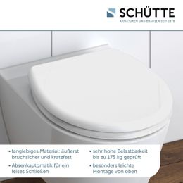 Sch&uuml;tte WC-Sitz SCH&Uuml;TTE, wei&szlig;, B:375cm L:450cm, Duroplast, WC-Sitze, mit Absenkautomatik und Schnellverschlusstechnik