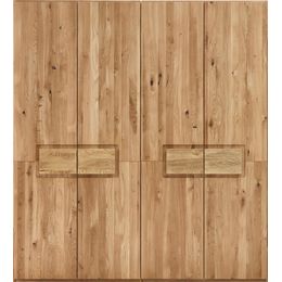 Kleiderschrank Home Affaire "Ambroise aus Wildeiche, erh&auml;ltlich in verschiedenen Breiten", braun (wildeiche), B:202cm H:223cm T:62cm, Massivholz, Schr&auml;nke, Kleiderschrank, Massivholz-Kleiderschrank, im 50 cm Raster planbar