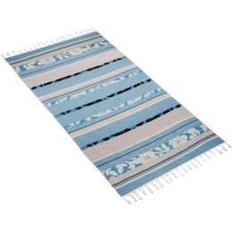 Hamamtuch Bugatti "Adige", blau (blau moon), B:80cm L:180cm, Baumwolle, Handt&uuml;cher, 80 x 180 cm