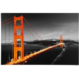 Poster Reinders "San Fransisco Golden Gate Br&uuml;cke", orange (farbe bild(er): orange), B:91,5cm H:61cm, Papier, Bilder, Poster
