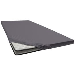 Spannbettlaken bellana "bellana deluxe f&uuml;r Topper, mit Elasthan, Premium Jersey 230 g/m&sup2;", grau, 1 Stk., Jersey, 100x200 100x210 100x220 110x200 110x210 110x220 120x200 120x210 120x220 90x200 90x210 90x220 10cm, Jersey, Obermaterial: 95% Baumwolle, 5% Elasthan, Bettlaken, Spannbettlaken, mit 5% Elasthan, f&uuml;r Topper mit 4-10cm H&ouml;he, b&uuml;gelfrei, faltenfrei