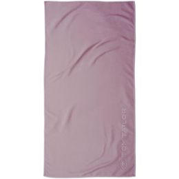 Sporthandtuch Tom Tailor HOME "Fitnesstuch COLOR BATH", lila (cozy mauve), B:70cm L:140cm, Microfaser, Mikrofaser, Handt&uuml;cher, Logo Pr&auml;gung, Mikrofaser, weich, schnell trocknend