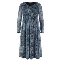 Kleid Rundhals-Ausschnitt Emilia Lay blau, 44