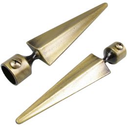 Gardinenstangen-Endst&uuml;ck Liedeco "Herkules" Gr. 1, gold (messingfarben, antik), H:2,2cm L:13,5cm &Oslash;:1,6cm, Gardinenstangenendst&uuml;cke, Gardinenstangen-Endst&uuml;ck, f&uuml;r Gardinenstangen &Oslash; 16 mm