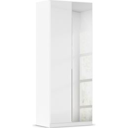 Dreht&uuml;renschrank OTTO HOME "Kleiderschrank Schrank Garderobe AGORDO mit Dekor- oder Hochglanzfront", wei&szlig; (alpinwei&szlig;, hochglanz wei&szlig;), B:91cm H:229cm T:54cm, Holzwerkstoff, Schr&auml;nke, Dreht&uuml;renschrank, durchdachte Innenausstattung, in 8 Breiten und 2 H&ouml;hen MADE IN GERMANY, Topseller