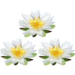 Kunstblume Creativ green "Lotusbl&uuml;te", beige (creme), H:5cm &Oslash;:15cm, Kunststoff, Kunstpflanzen, im 3er Set
