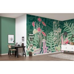 Fototapete Komar "Komar Vlies Fototapete - The Flower Duet - Gr&ouml;&szlig;e 400 x 250 cm", lila (modern), H:1,4m L:2,5m, Vlies, Tapeten
